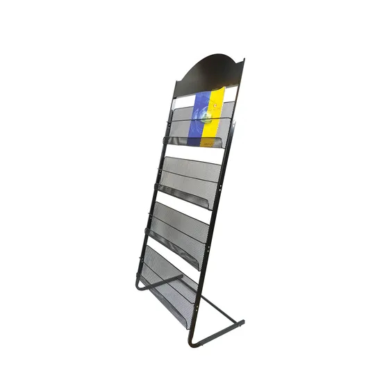 Supermarket Brochure Wire Book Magazine Rack Black Journal Magazine ...