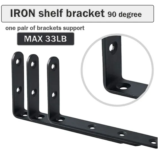 Shelf Brackets Heavy Duty Black Shelves Brackets Steel L Corner Brace ...