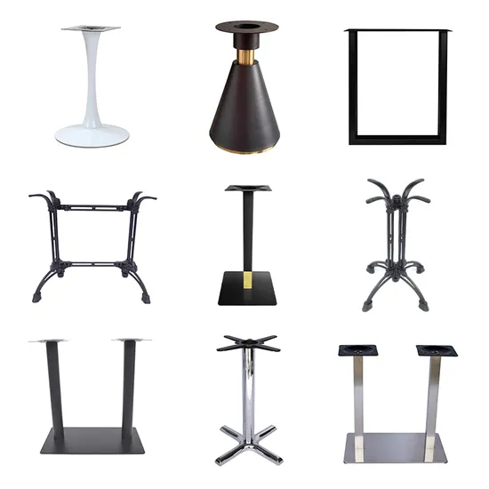 Wholesale Rectangular Double Legs Pedestal Table Leg and Inox Table ...