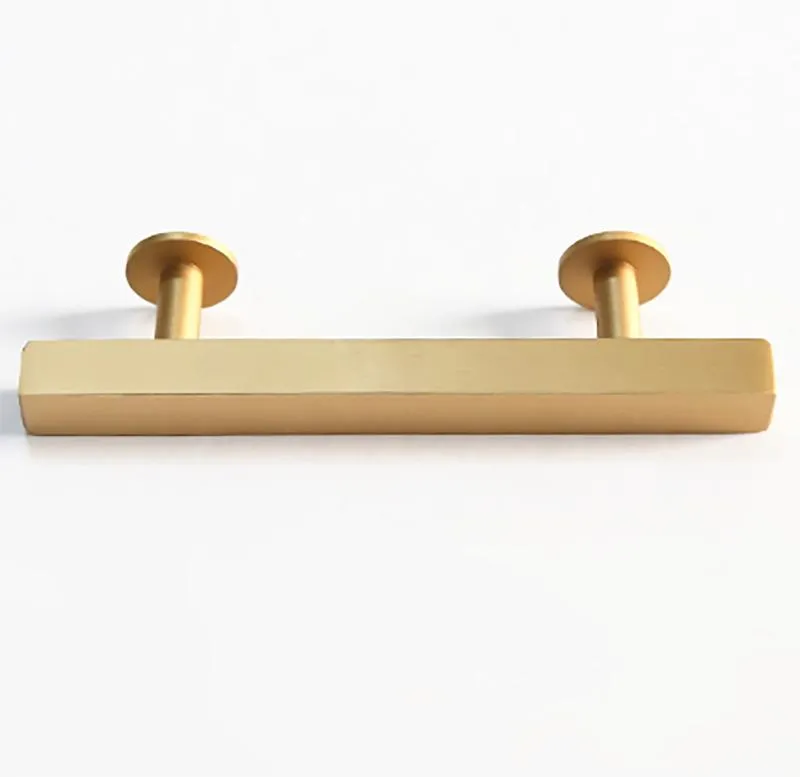 Square Bar Pull Gold Finishing Aluminium T Shape Kitchen Cabinet Handle ...